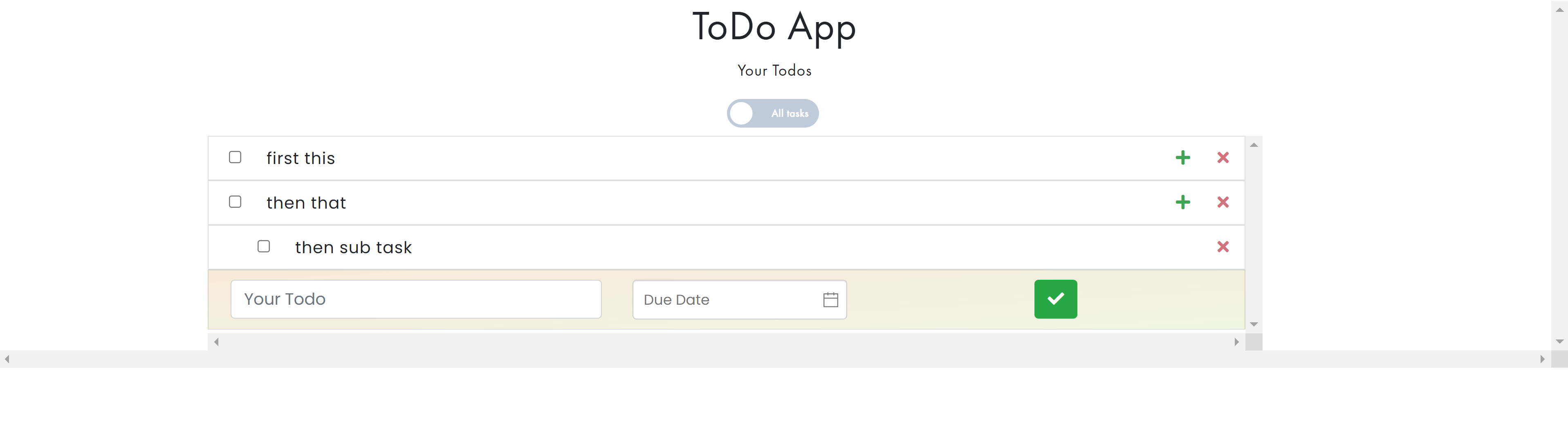 Todo Has A Number Of Scroll Bars Even Though There Is No Need For Them On The Page Size · Issue