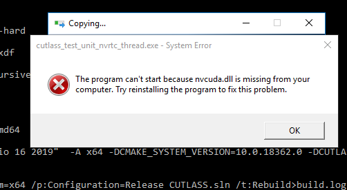 Cutclass failed to build when installing higher version of Cuda · Issue ...