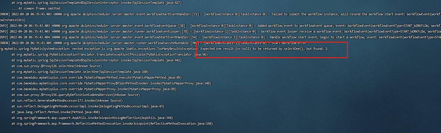 Bug Master Workflow Cannot Normally Start Version 310 Prepare · Issue 12065 · Apache 1985