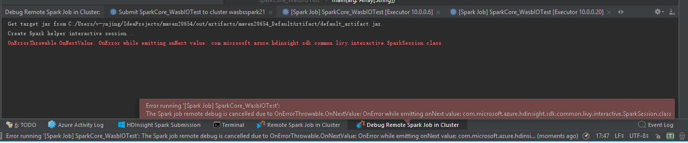 [IntelliJ] Overload scenario with linked/sign-in cluster · Issue #1587 · microsoft/azure-tools ...