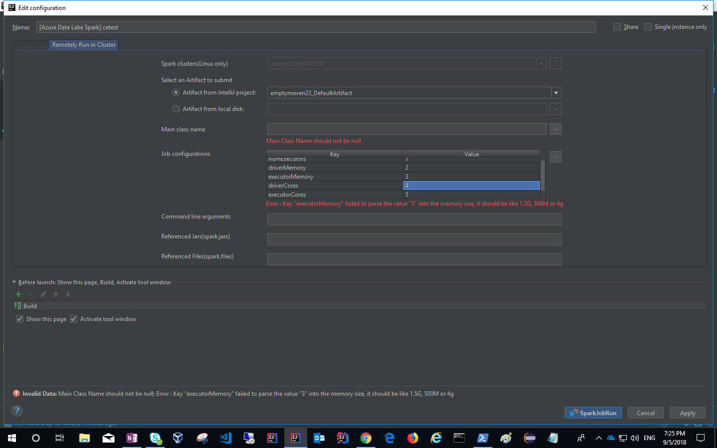 [IntelliJ]Press upper arrow in job configuration will max the config dialog after switch input ...
