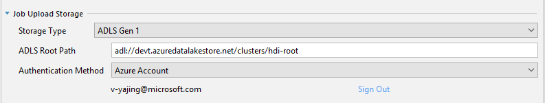 [IntelliJ] ADLS gen 1 - unknow error when submit with invalid root path · Issue #2317 ...