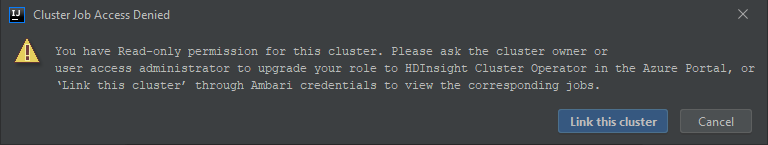 [IntelliJ][ReportedByUser] Run into exception when link an Aris cluster · Issue #3831 ...