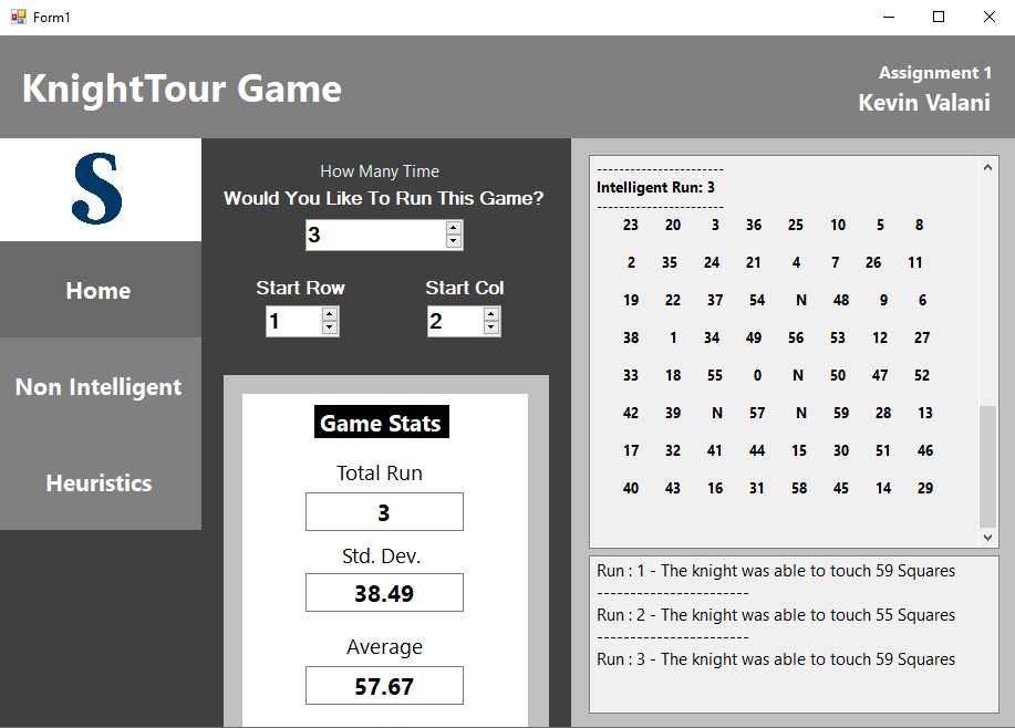 GitHub - valanikevin/Knight-Tour-Game-C-Sharp: Heuristic and Non ...