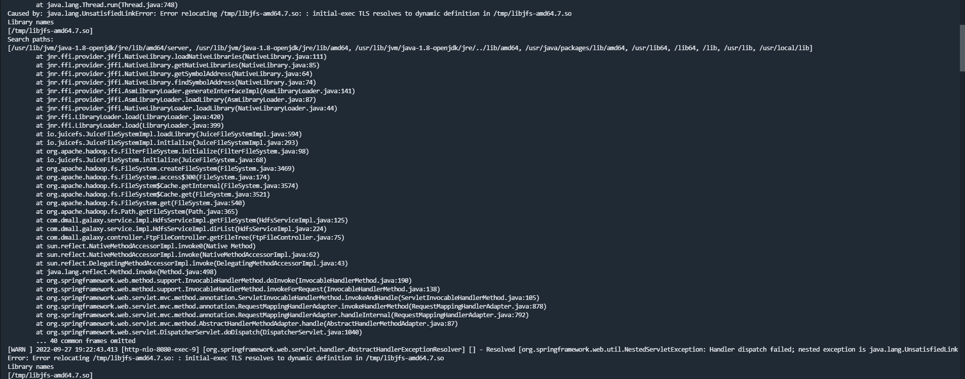 initial-exec TLS resolves to dynamic definition in /tmp/libjfs-amd64.7.so · Issue #2818 ...