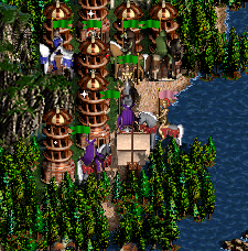 The AI hero enters the battle while on the water with the hero on land. After that the game ...