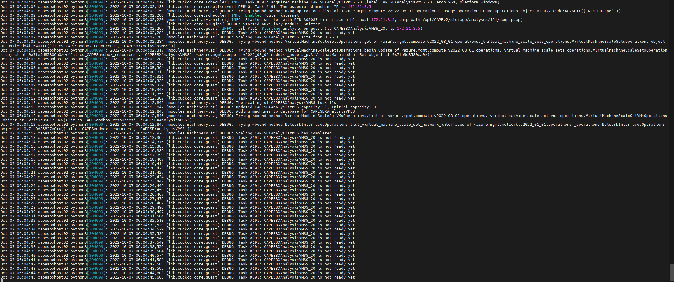 Screenshots can not taken when using az machinery · Issue #1172 · kevoreilly/CAPEv2 · GitHub