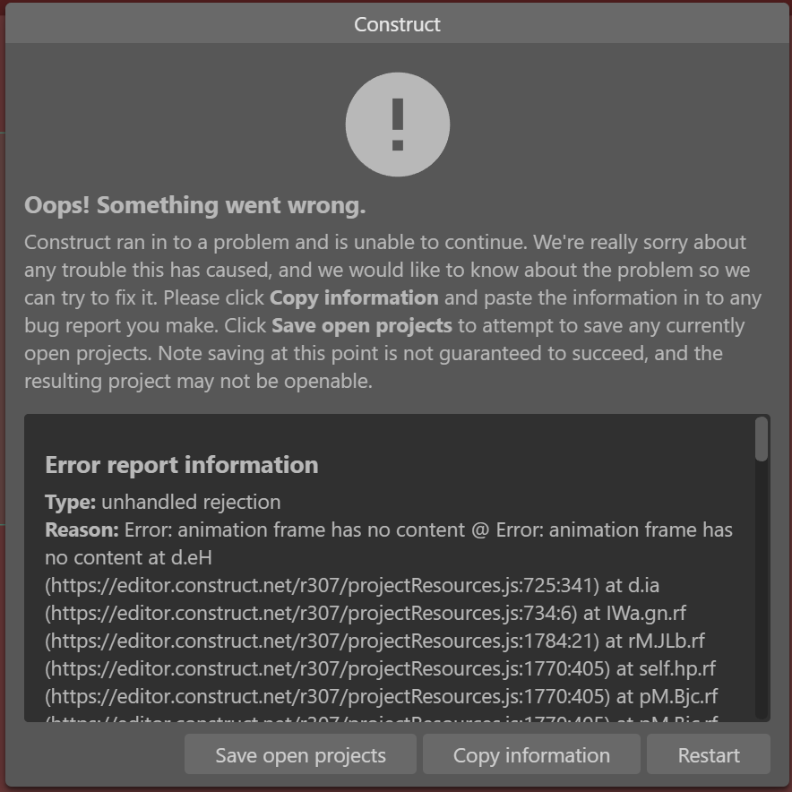 Editor crashes after Undo · Issue #6051 · Scirra/Construct-bugs · GitHub