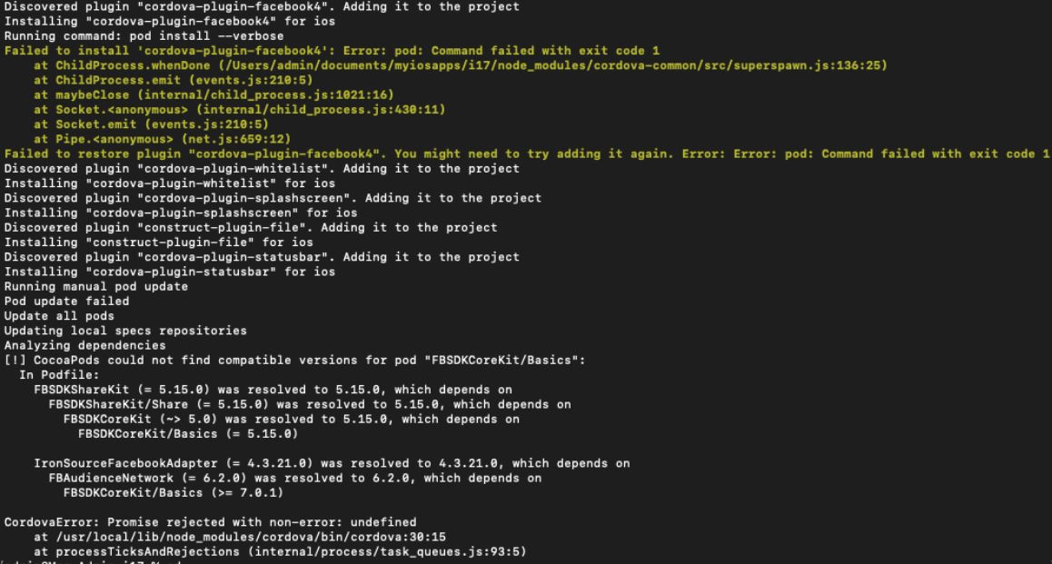 Mobile Facebook + IronSource Facebook cause build errors on iOS · Issue #341 · Chadori/Construct ...
