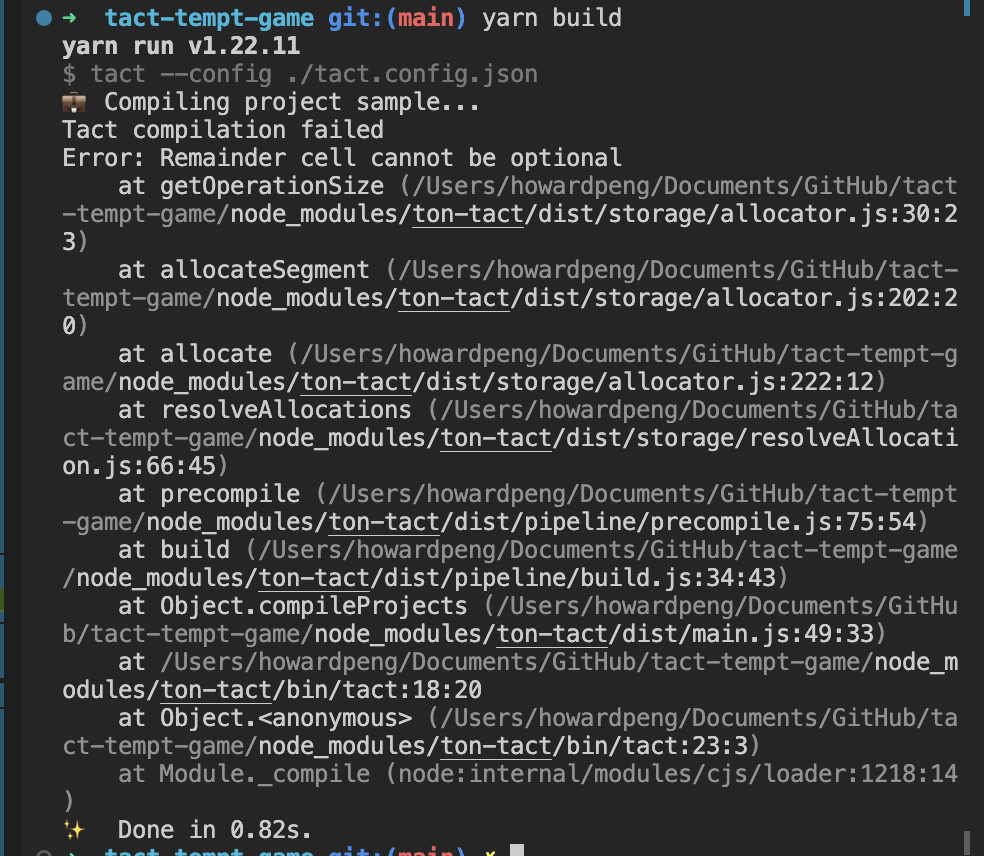 can't get the new error message in @0.8.1 · Issue #21 · ton-community/tact · GitHub