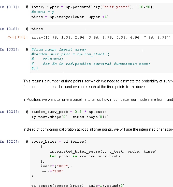Error when implementing Integrated Brier Score · Issue #287 · sebp ...