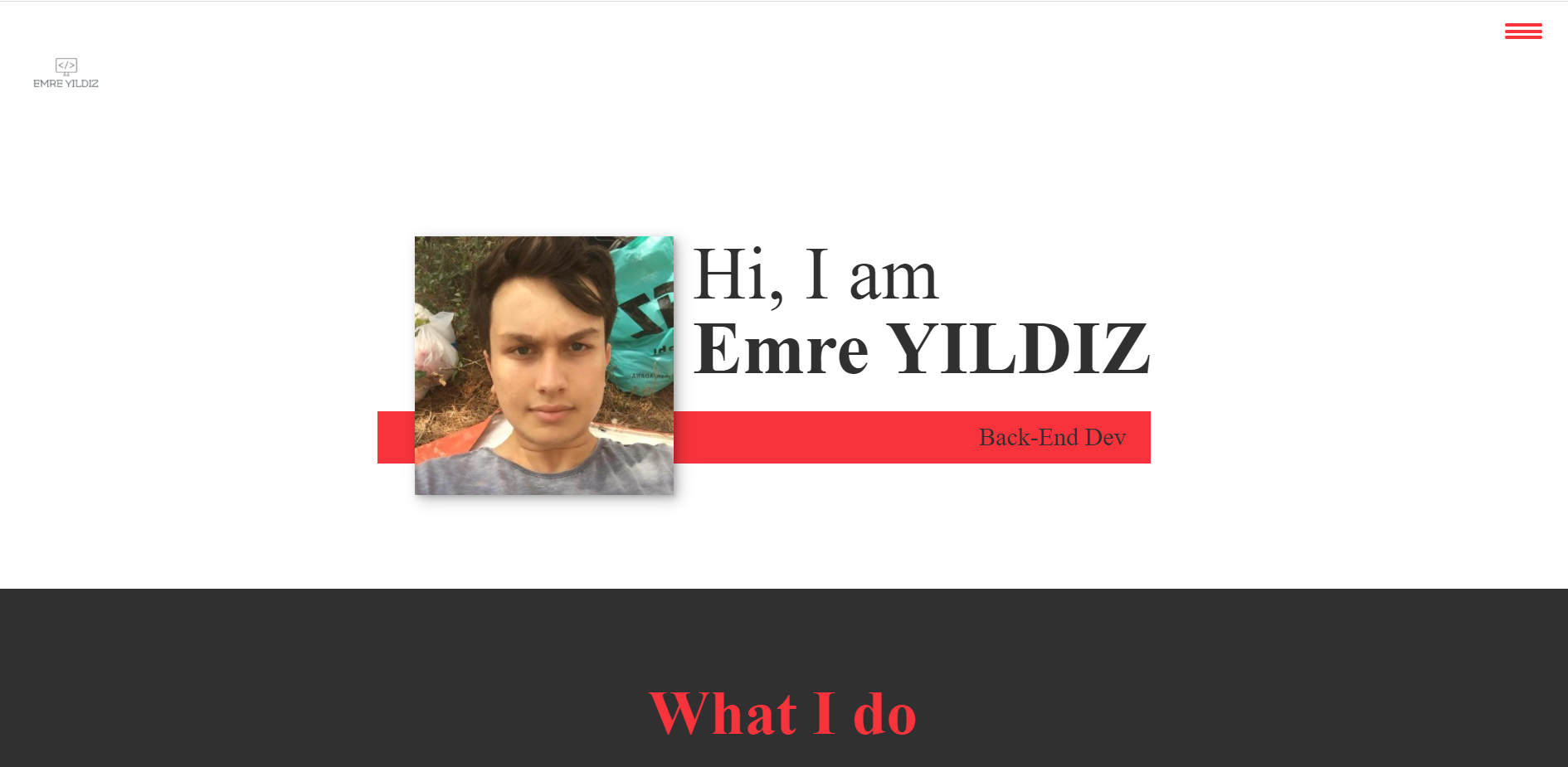 GitHub - emreyldz01/myPortfolioWebsite: I am trying to create my portfolio web site. I will be ...