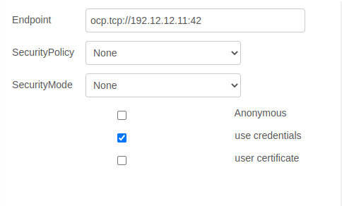 Missing credential fields and sometimes credentials not saved in OPCUA Client Node · Issue #530 ...