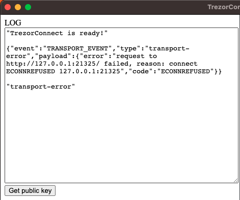 Transport missing - request to http://127.0.0.1:21325/ failed, reason ...