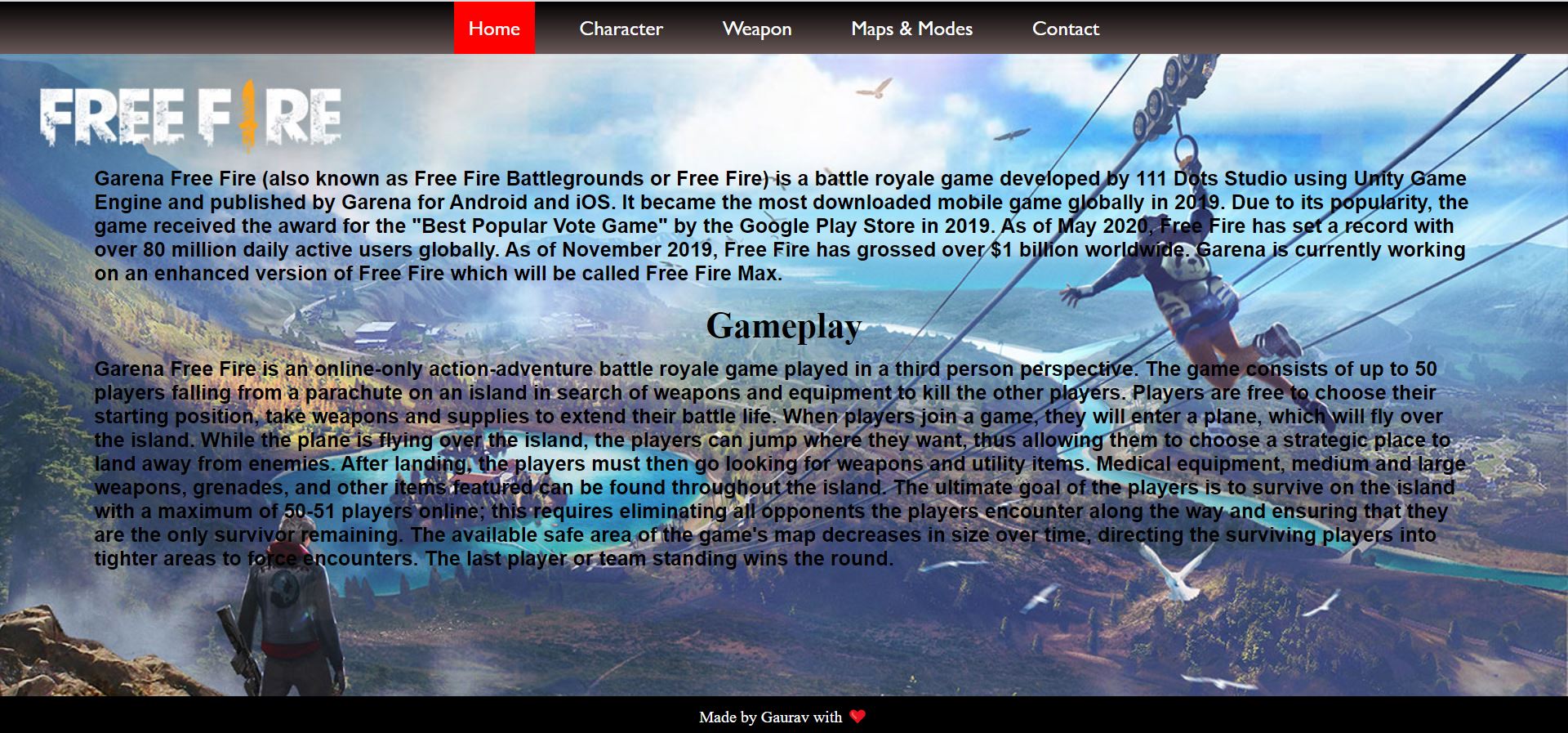 GitHub - Gackrey/Garena-Freefire-website-clone: A modified clone of the official Garena Freefire ...