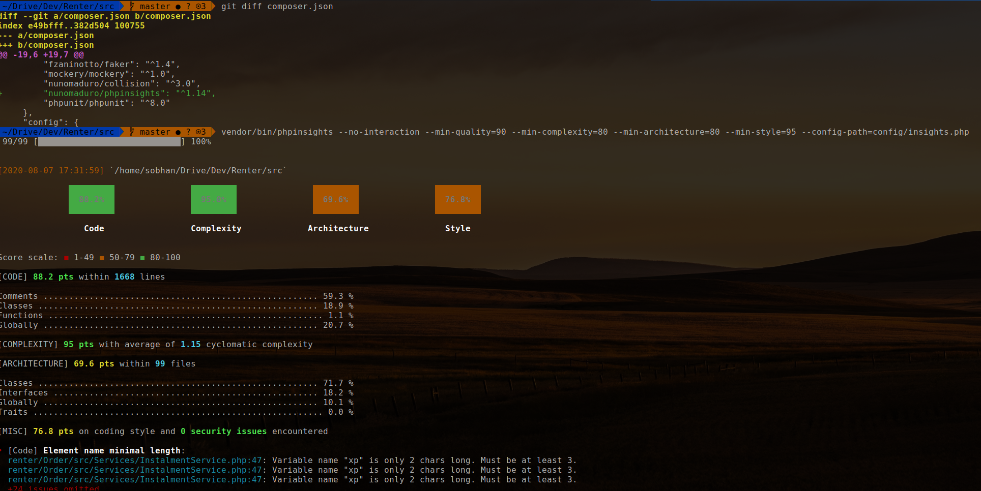 SniffDecorator.php is throwing Runtime Exception · Issue #424 · nunomaduro/phpinsights · GitHub
