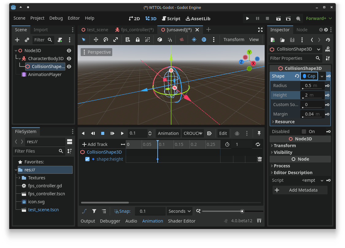 Capsule collisionShape3D losing properties if bezier animation is attempted · Issue #71573 ...