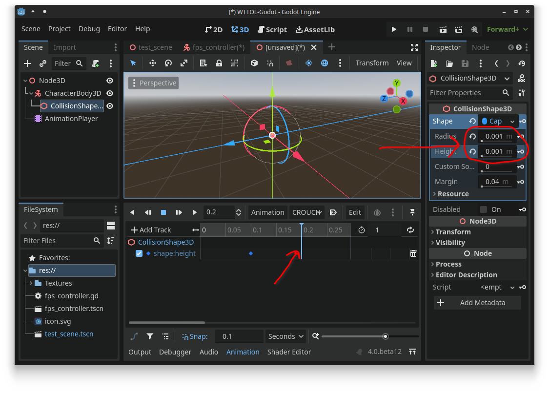 Capsule collisionShape3D losing properties if bezier animation is attempted · Issue #71573 ...