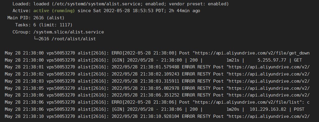 ERRO Post "https://api.aliyundrive.com/v2/file/get_down · Issue #1171 · AlistGo/alist · GitHub