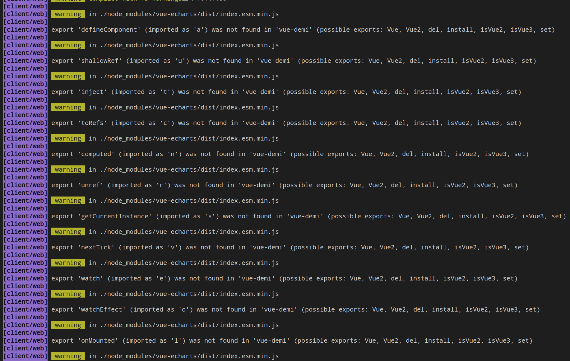 Vue2 vue-demi 引用问题 · Issue #645 · ecomfe/vue-echarts · GitHub