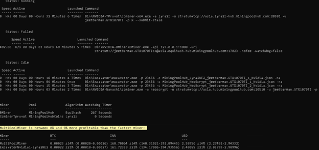 MINING STOPS WITH CPU UTILISATION INCREASE FOR CCMINER · Issue #1377 · MultiPoolMiner ...