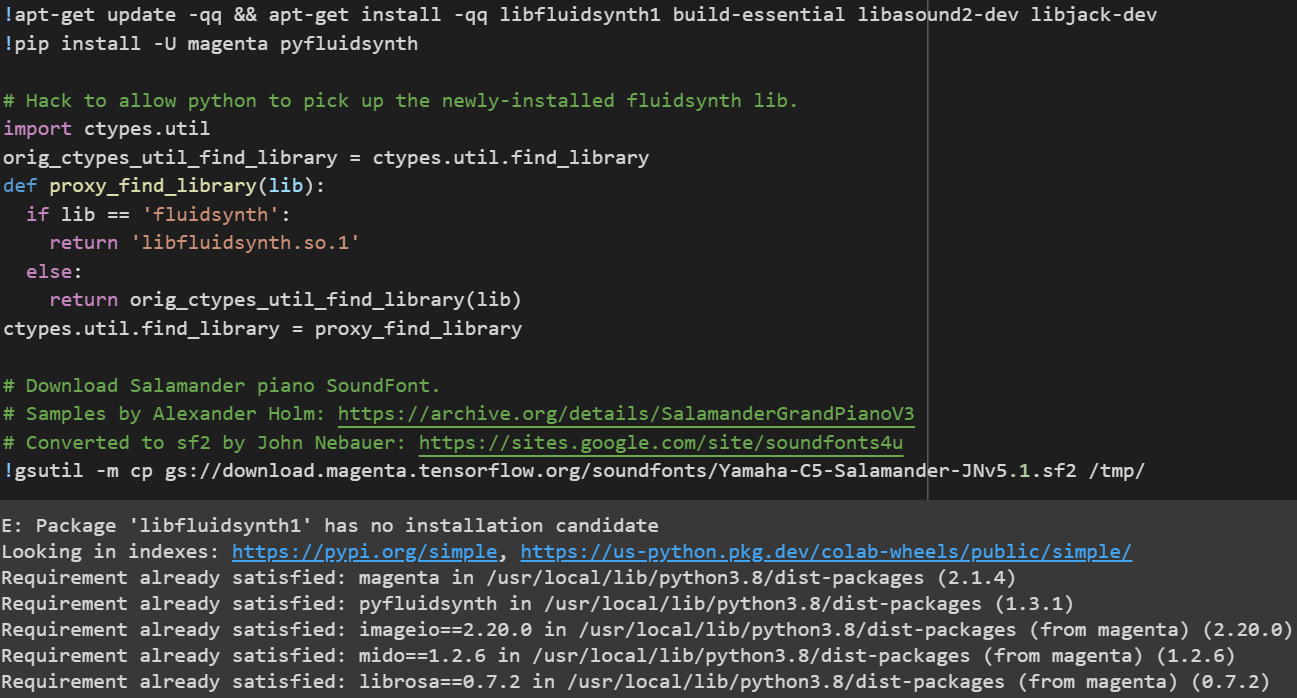 Errors in colab notebooks · Issue #2038 · magenta/magenta · GitHub