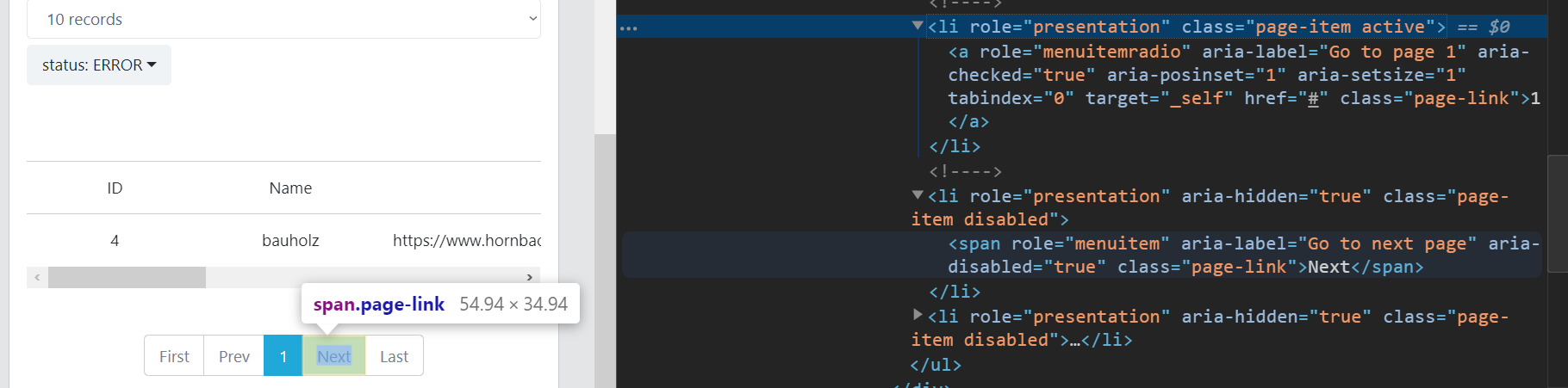 B-Pagination, a tag with href="#" change url adress · Issue #4689 ...