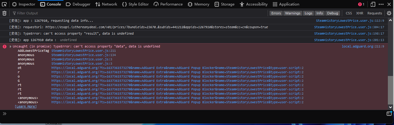 GM_xmlhttpRequest does not work correctly · Issue #1400 · AdguardTeam/CoreLibs · GitHub