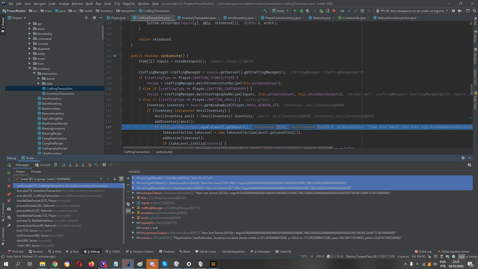 Anvil not working · Issue #222 · PowerNukkit/PowerNukkit · GitHub