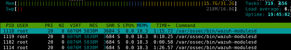 Memory leak in wazuh-modulesd since 3.2? · Issue #415 · wazuh/wazuh · GitHub