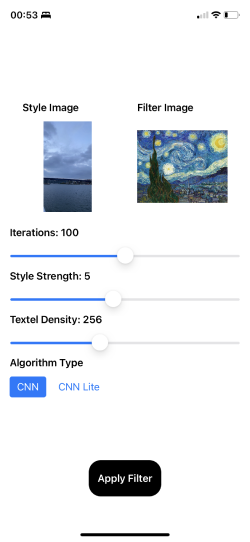 Github Alkancaner Training Createml Model On Device Training Style Transfer Model Using