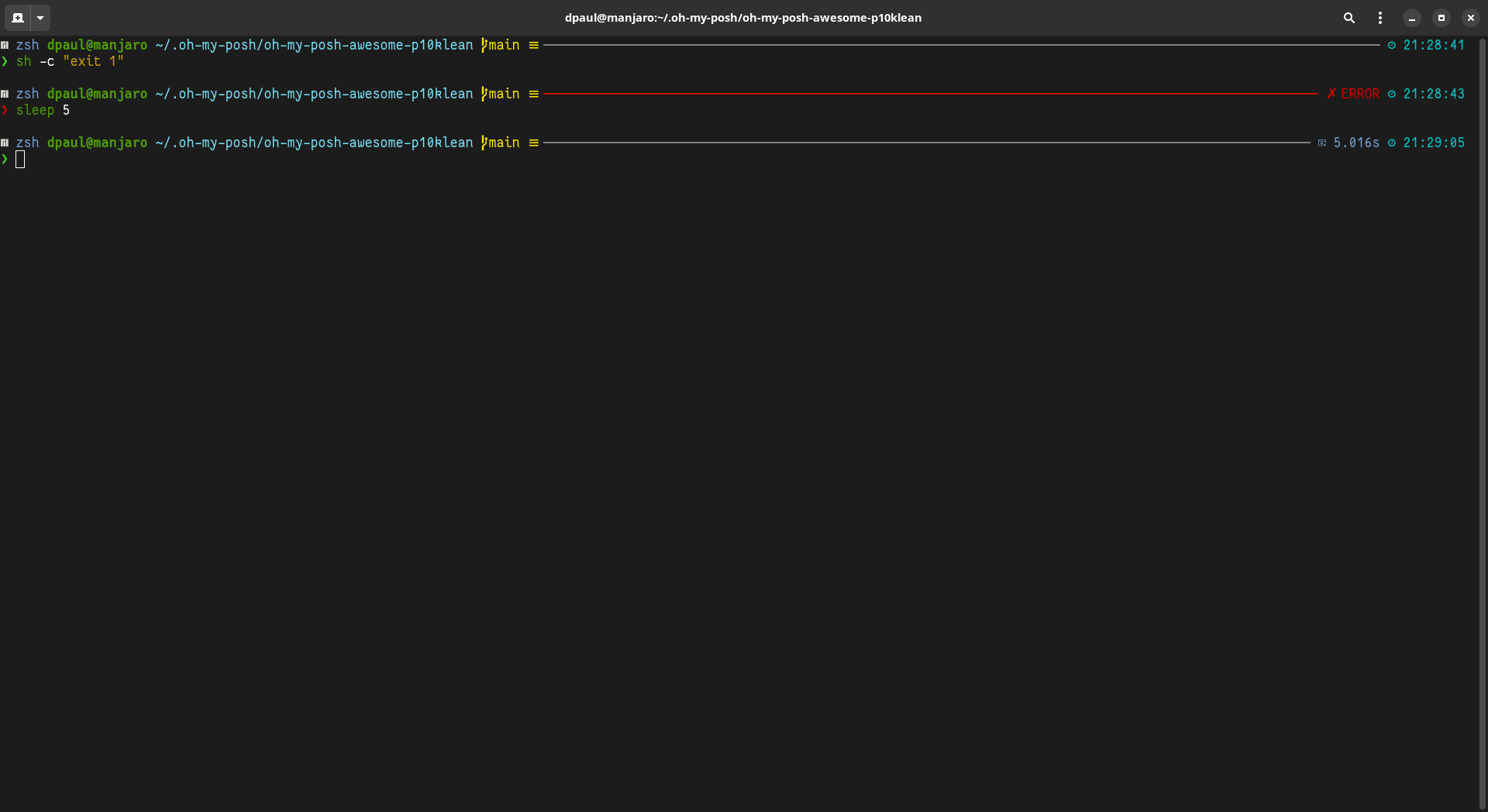 GitHub - thedpaul/oh-my-posh-awesome-p10klean: 🎨 A (slicker ...