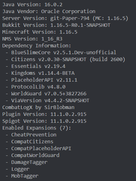 Message Color incorrect · Issue #492 · SirBlobman/CombatLogX · GitHub
