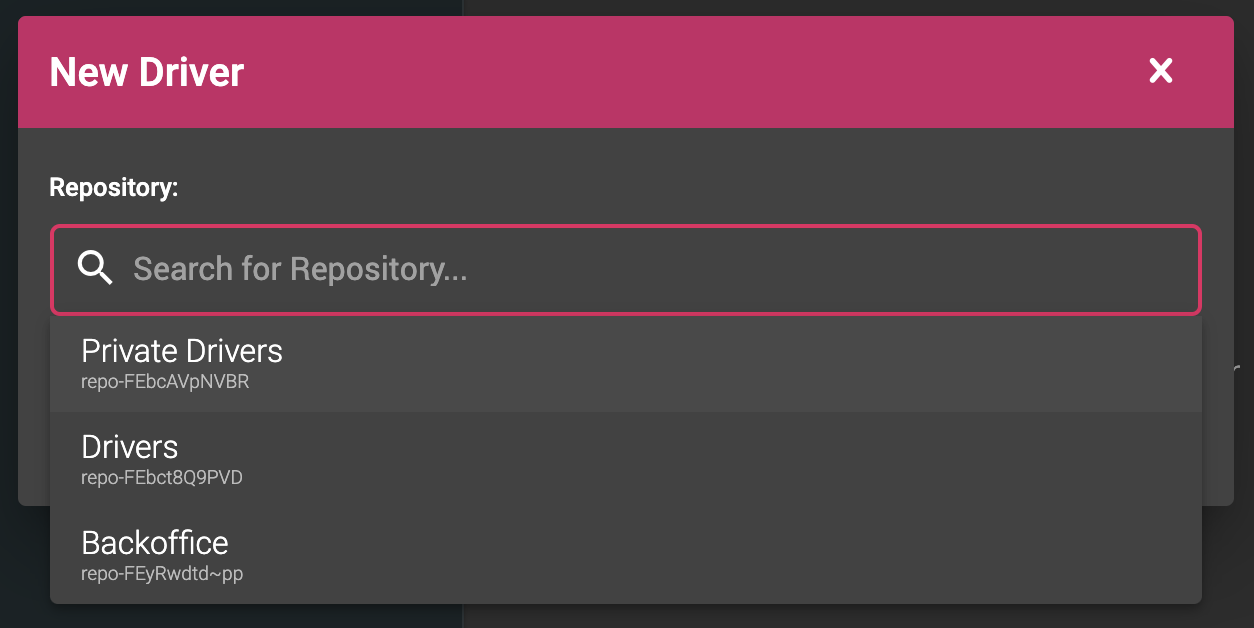 adding a driver lists frontend repositories · Issue #88 · PlaceOS/backoffice · GitHub