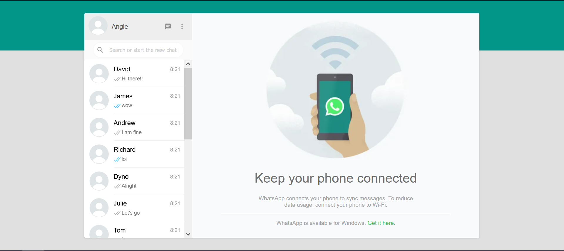 Github Anngiiewhatsapp In Angular Recreated Whatsapps User Interface Using Angular