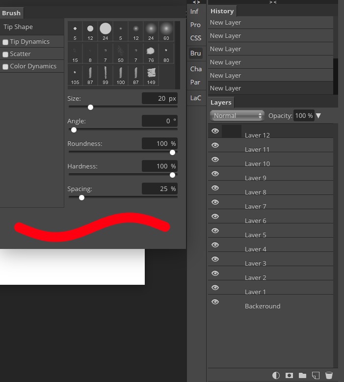 After a new fill layer is added, all layer icons in layers panel ...