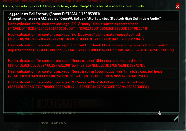 Hash Generated By The Published Mod Is Sometimes Always Different 