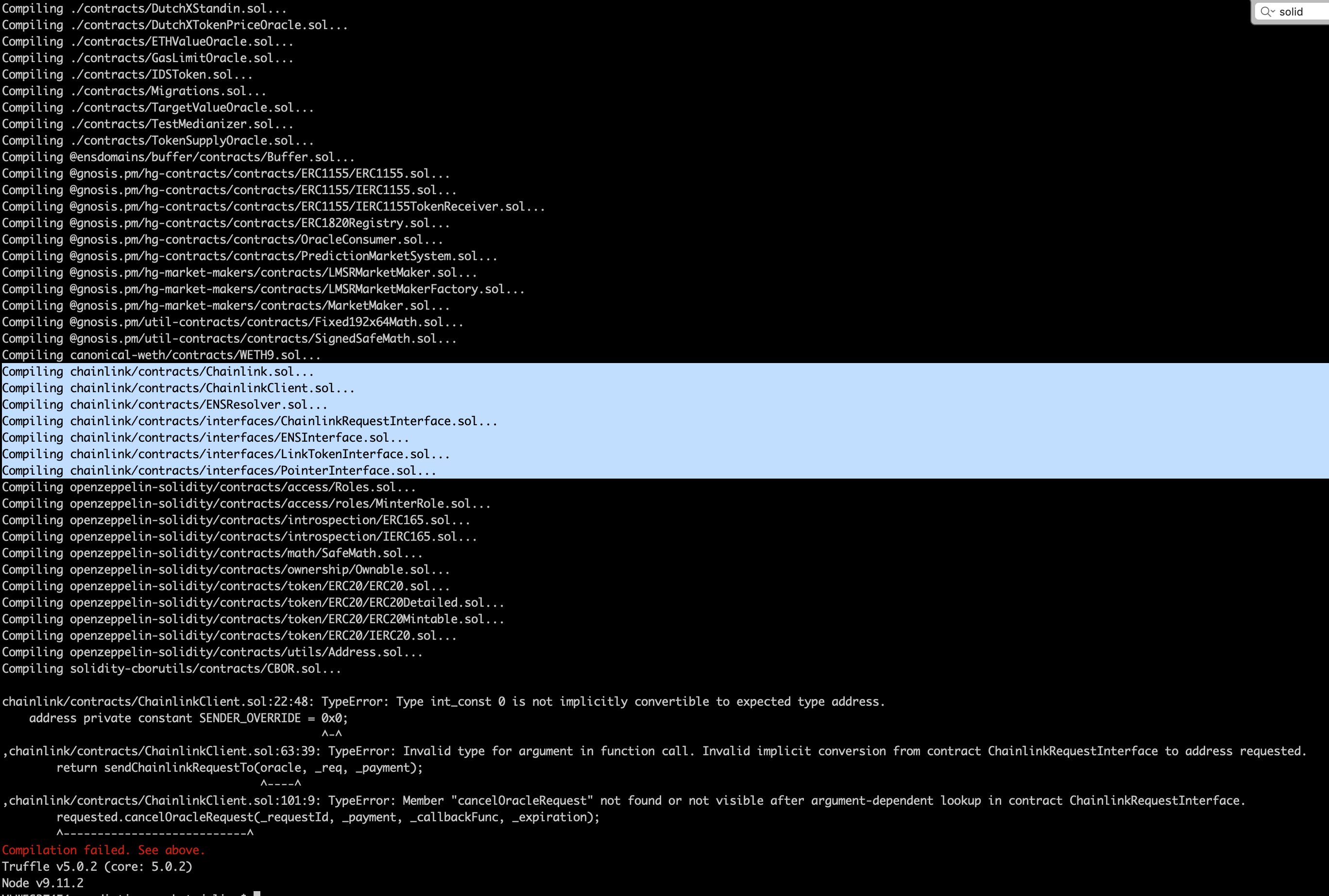 Upgrade contracts to solc v0.5.x · Issue #1251 · smartcontractkit/chainlink · GitHub