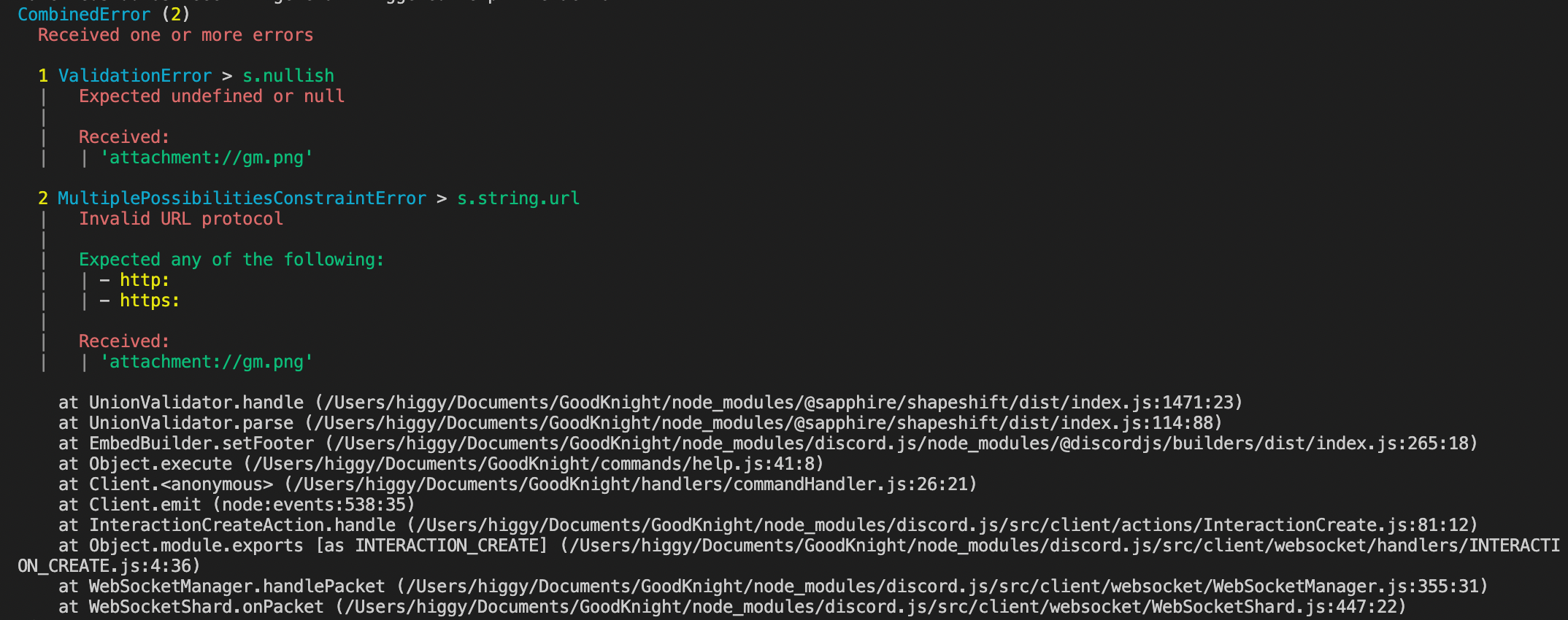 EmbedBuilder.setFooter Doesn't Accept an Attachment · Issue #7800 · discordjs/discord.js · GitHub