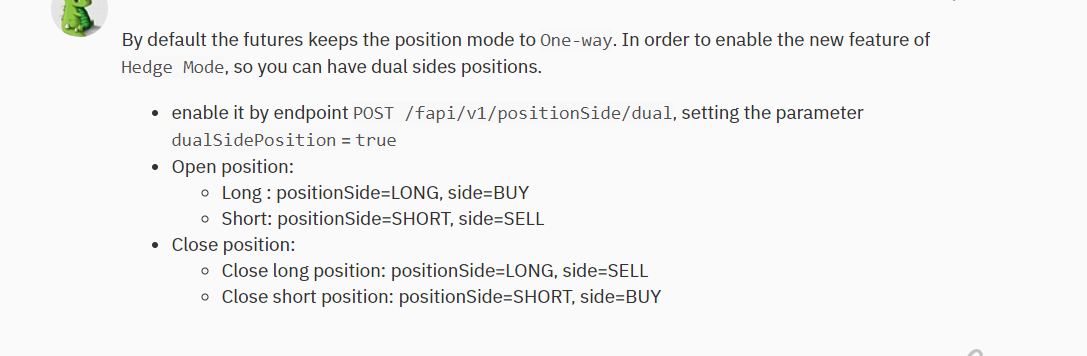 Close Position using Hedge Mode [Binance] · Issue #6990 · ccxt/ccxt · GitHub