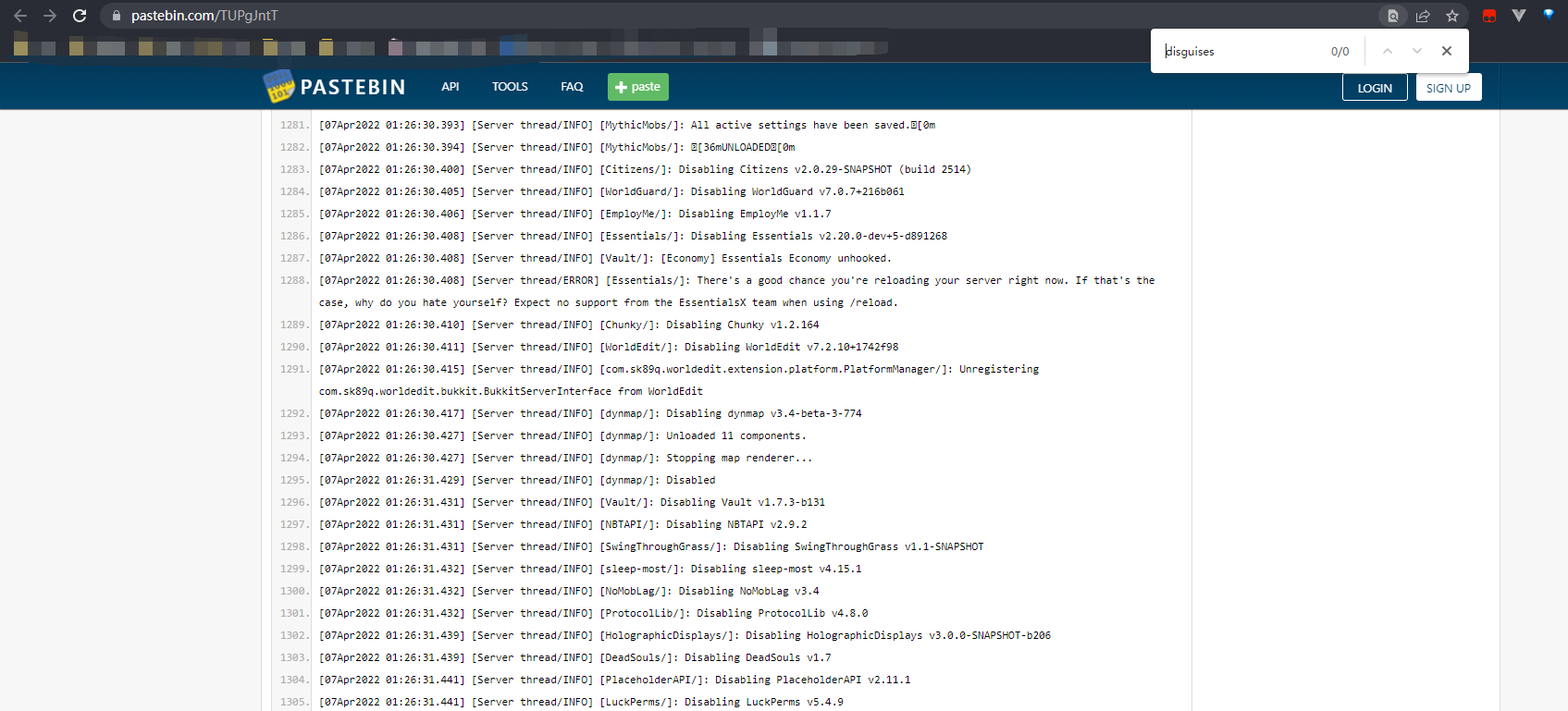 libsdisguises plugin crshers server 1.18.2 · Issue #542 · IzzelAliz/Arclight · GitHub