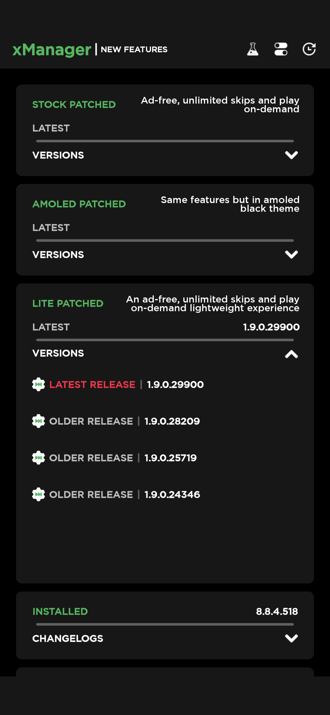 Stock Patch and AMOLED patch don't update. · Issue #286 · Team-xManager/xManager · GitHub