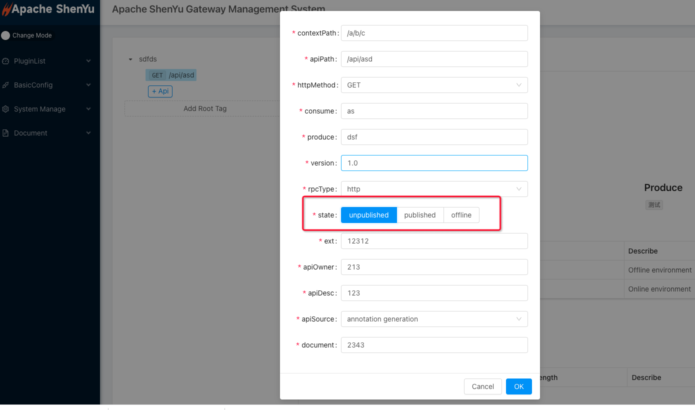 [BUG]ApiDoc insert update failure · Issue #277 · apache/shenyu-dashboard · GitHub