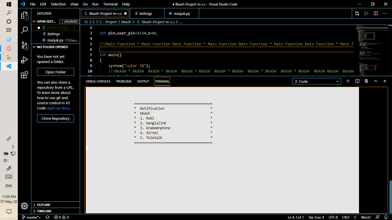 GitHub - mAhmedSiddiki/Bkash_Project_in_C