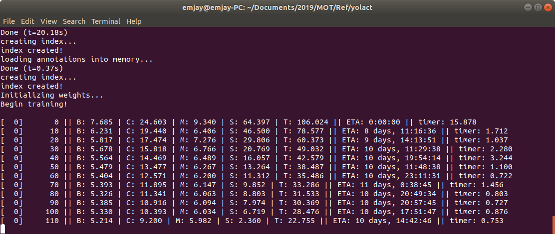 Proper ETA for Training · Issue #180 · dbolya/yolact · GitHub