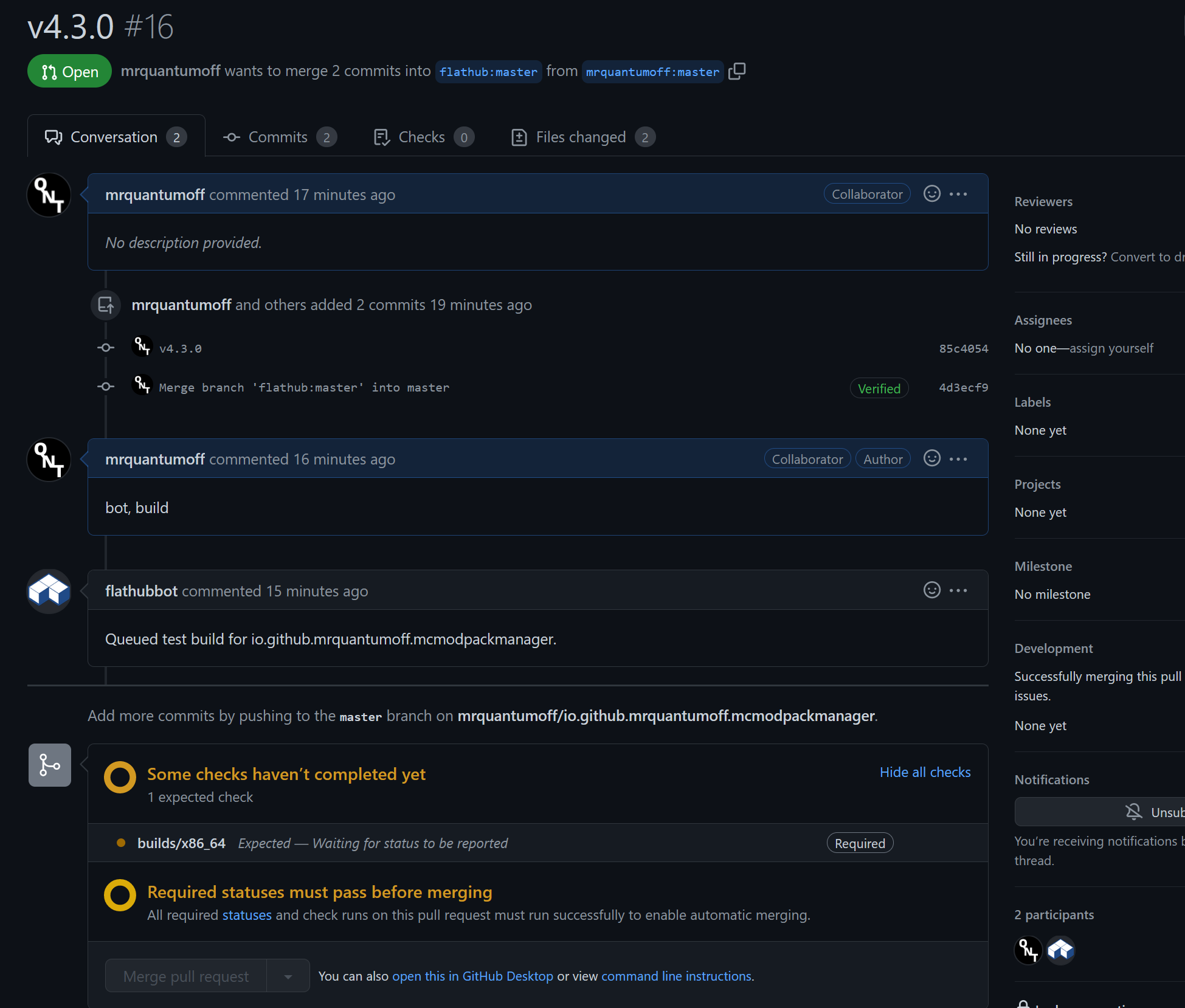 Flathub bot builds the application way too long. · Issue #3794 · flathub/flathub · GitHub