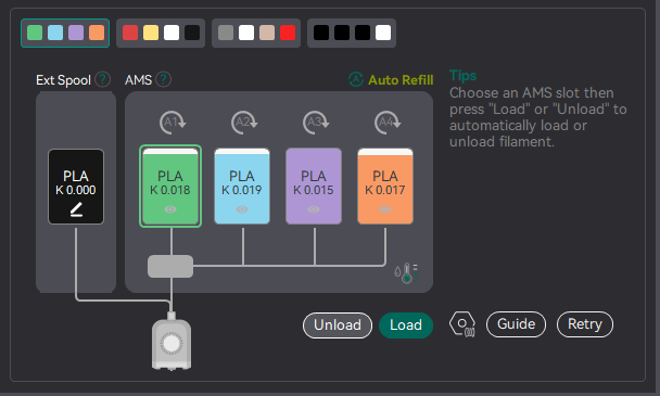 [Feature Request] - Make AMS Selection Identifiers the same everywhere in Bambu Studio · Issue ...