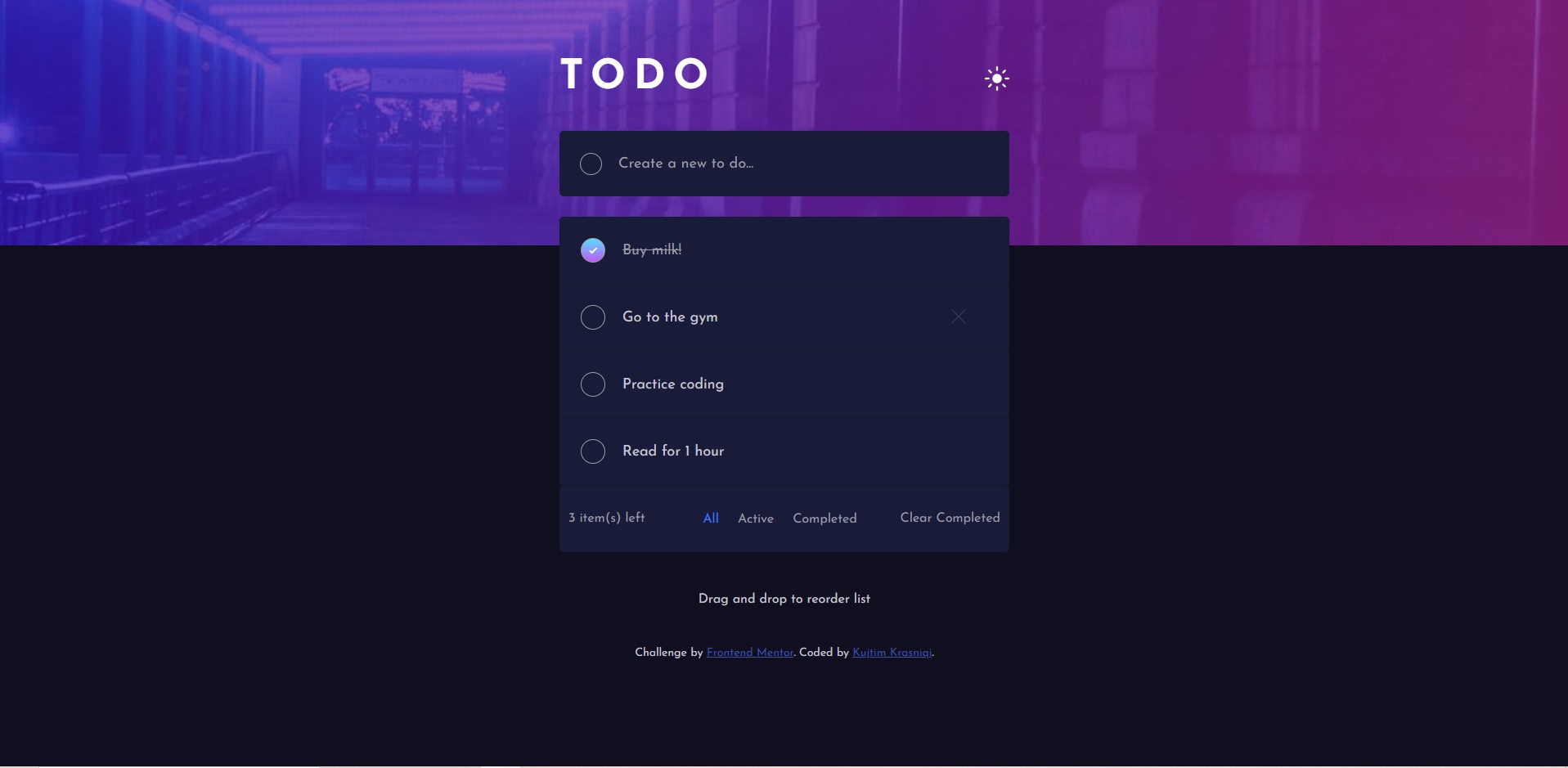 GitHub - Kujt/TodoList-FrontEndmentor: creating a todolist with JS challenge from frontendmentor