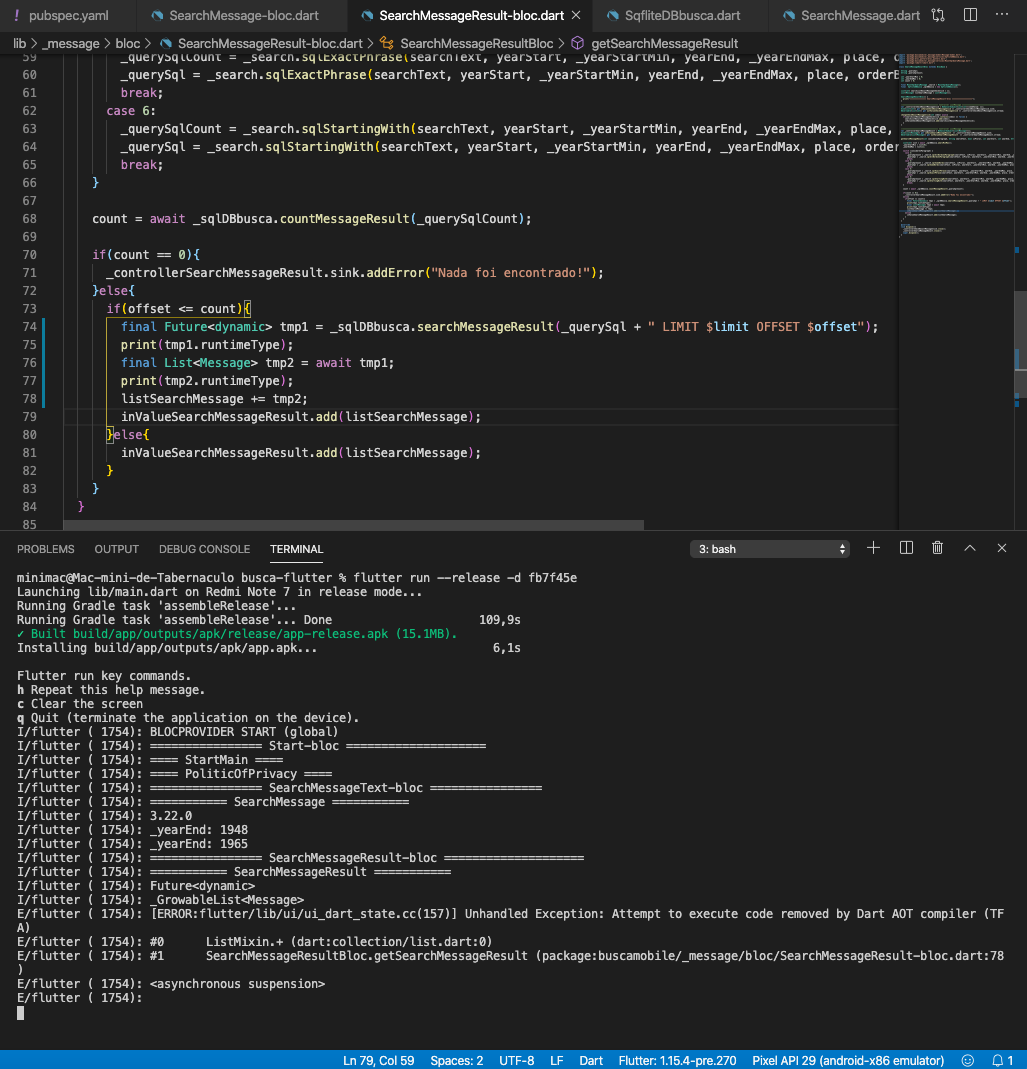 Attempt to execute code removed by Dart AOT compiler (TFA) · Issue ...
