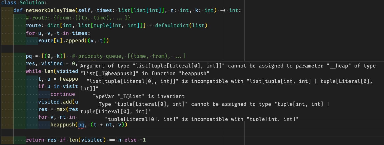 Heuristics tuple type inference for list of tuple · Issue #5477 · microsoft/pyright · GitHub